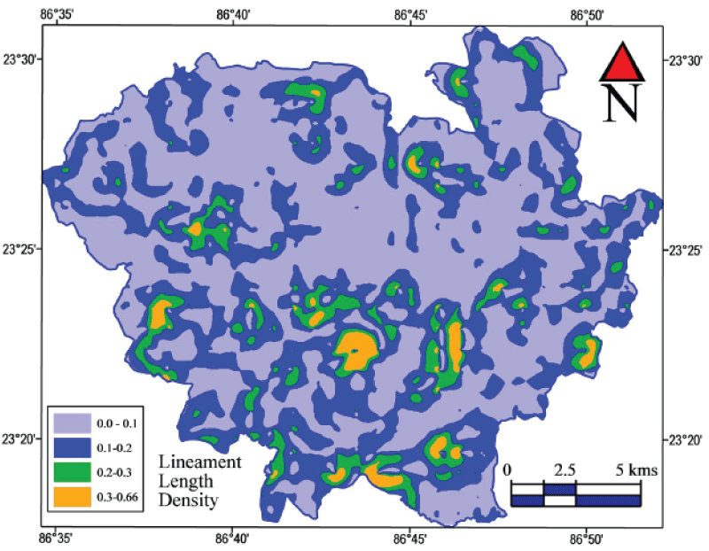 Lineament density map